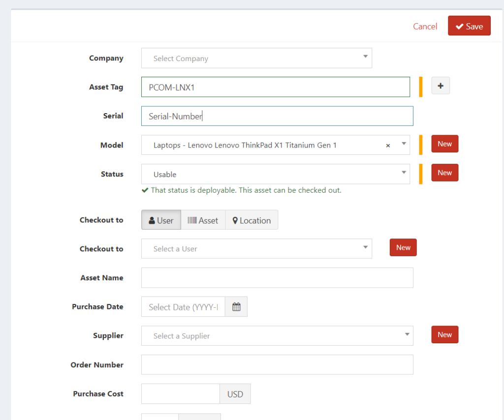 Creating Asset/Accessory | Poole College of Management IT Student Consultants